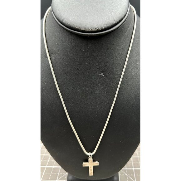 Mexico | Jewelry | Vintage Silver Sterling Cross On Snake Chain Signed ...